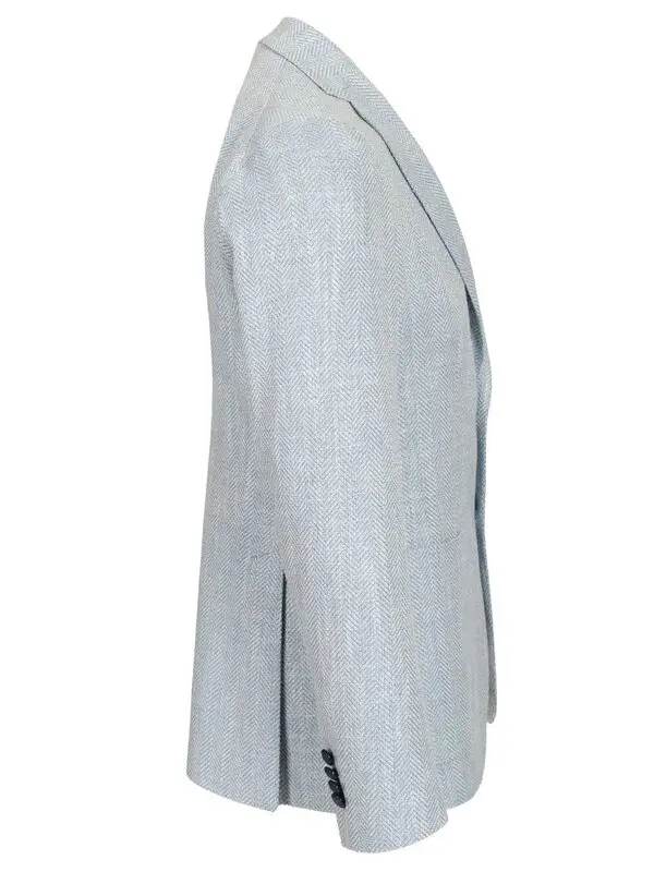 Tagliatore Montecarlo Blazer Herringbone - Blue