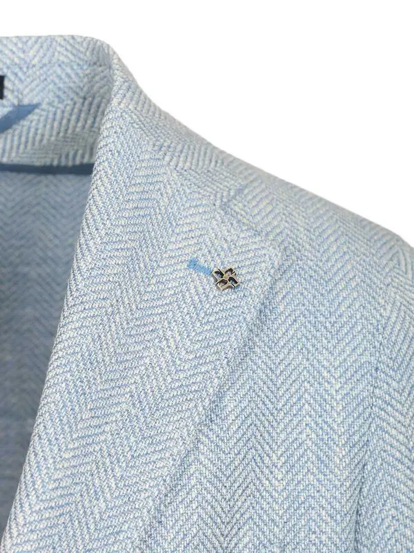 Tagliatore Montecarlo Blazer Herringbone - Blue