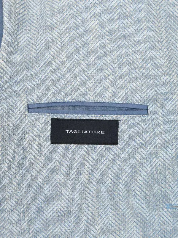 Tagliatore Montecarlo Blazer Herringbone - Blue