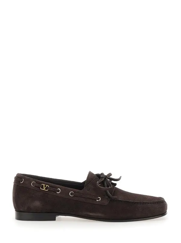 Valentino Garavani Suede Loafers With Bow Detailing - Multicolor