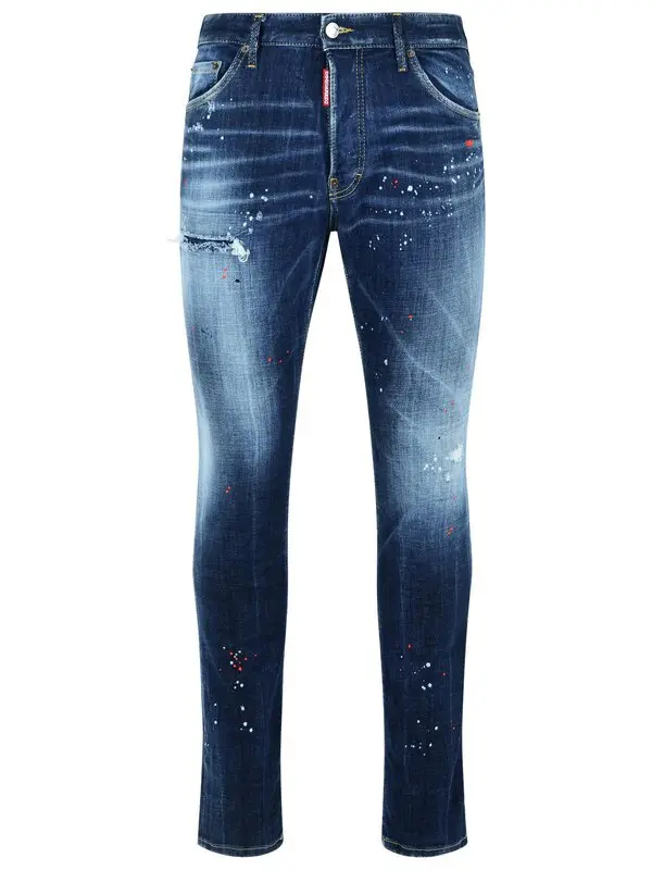 Dsquared2 Cool Guy Medium Wash Cotton Denim Jeans - Blue