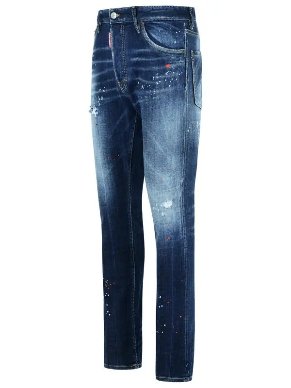 Dsquared2 Cool Guy Medium Wash Cotton Denim Jeans - Blue