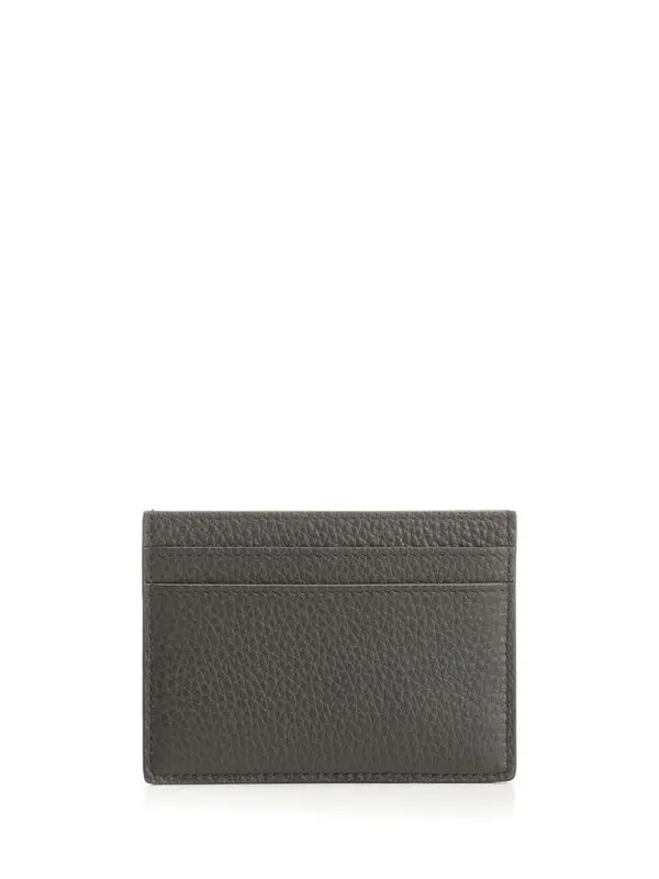 Saint Laurent Tiny Cassandre Card Holder - Gray