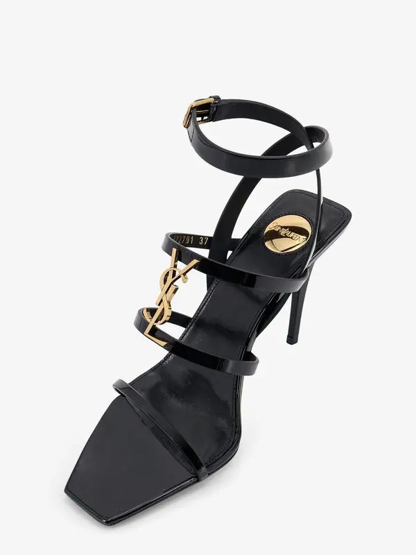 Saint Laurent Cassandre Patent Leather Sandals - Multicolor