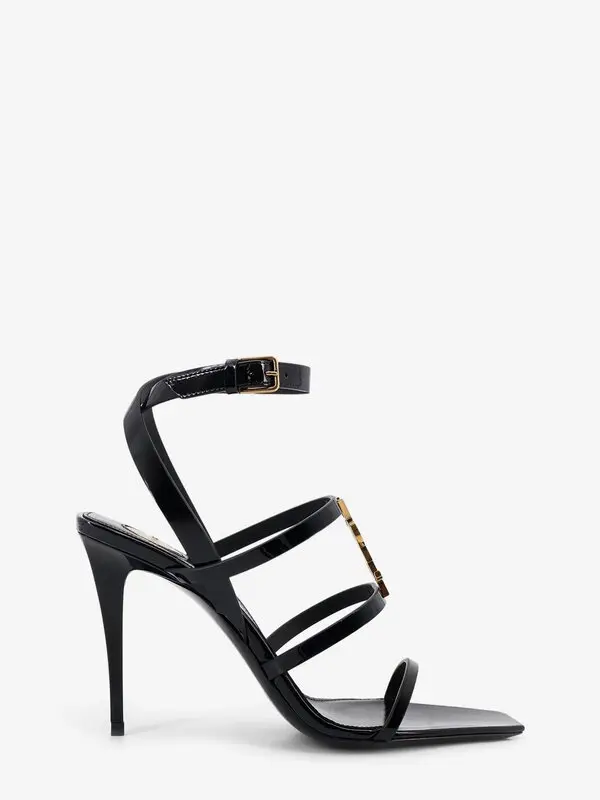 Saint Laurent Cassandre Patent Leather Sandals - Multicolor