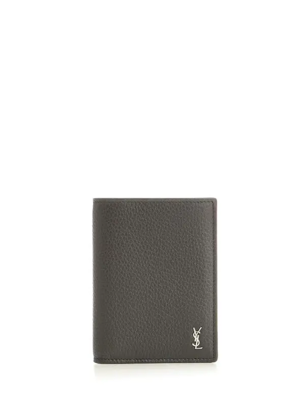 Saint Laurent Vertical Card Holder - Gray