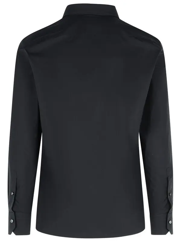 Zegna Trofeo' Dark Cotton Shirt - Blue