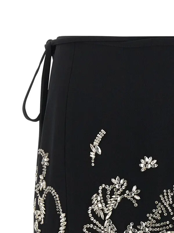 Dries Van Noten Gabrinas Embellished Woven Skirt