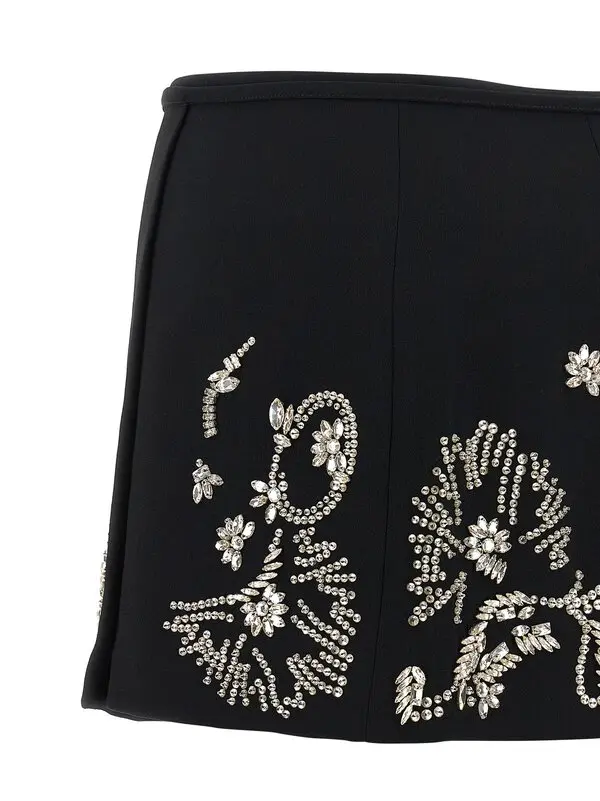 Dries Van Noten Gabrinas Embellished Woven Skirt