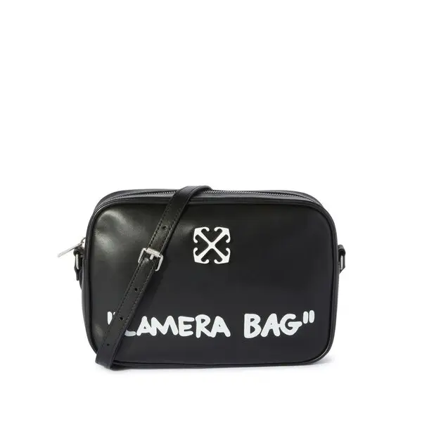 Off-White Leather Camera Bag - Black