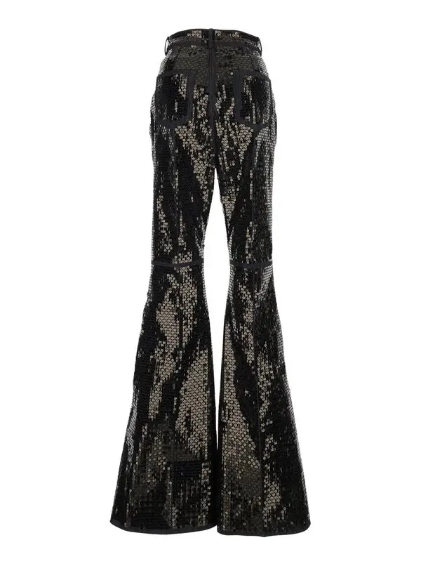 Rick Owens Bolan Flared Sequin Jeans - Multicolor
