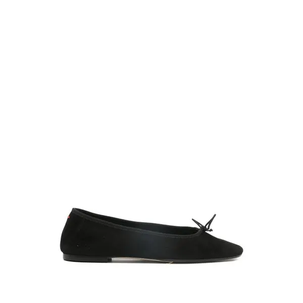 AeydĒ Suede Ballet Flats With Bow Detail