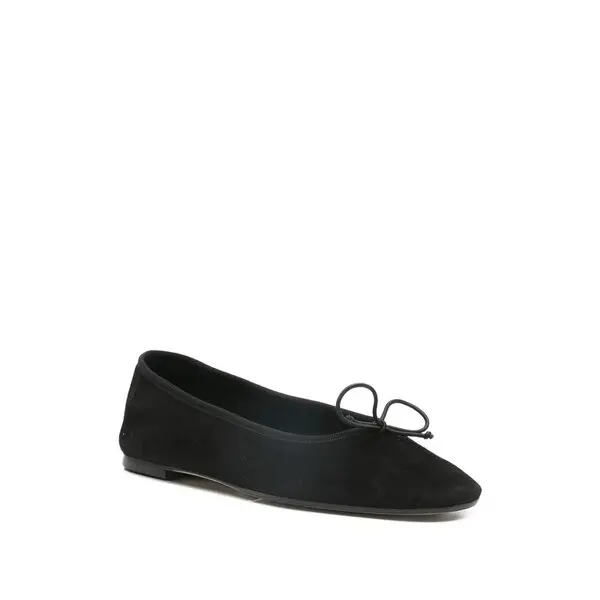 AeydĒ Suede Ballet Flats With Bow Detail