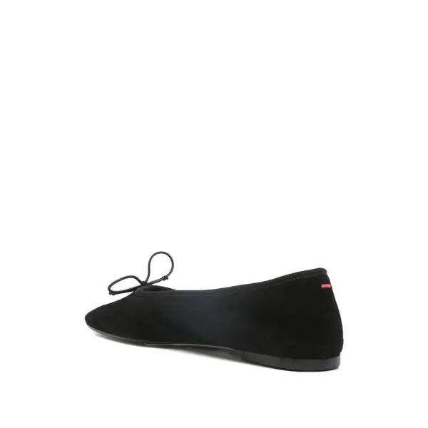 AeydĒ Suede Ballet Flats With Bow Detail