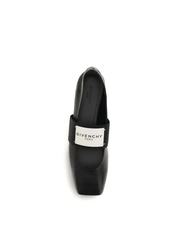 Givenchy Leather Sliced Square Ballerinas