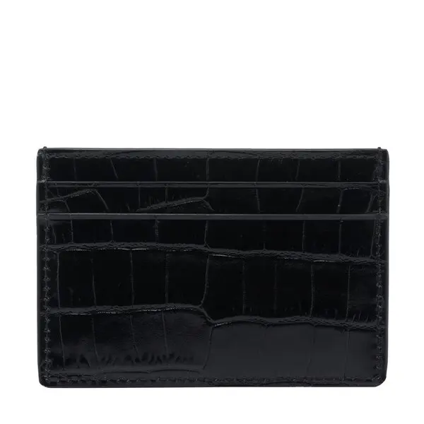 TOM FORD Croco Line Cards Holder - Black