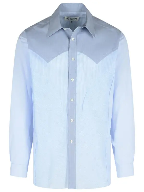 MAISON MARGIELA Light Cotton Shirt - Blue