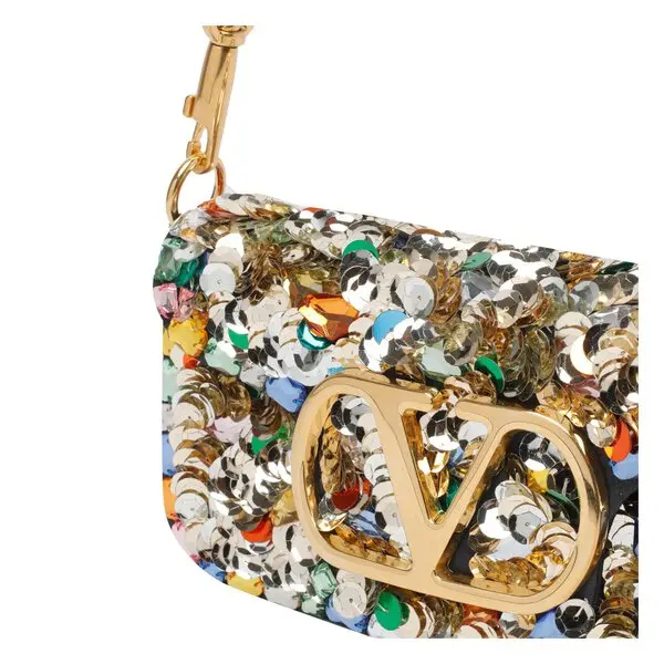 Valentino Garavani Small Embroidered Loco Shoulder Bag - Multicolor