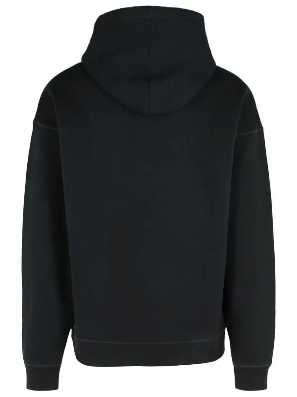 Dsquared2 Cotton Hoodie With Front Print - Black