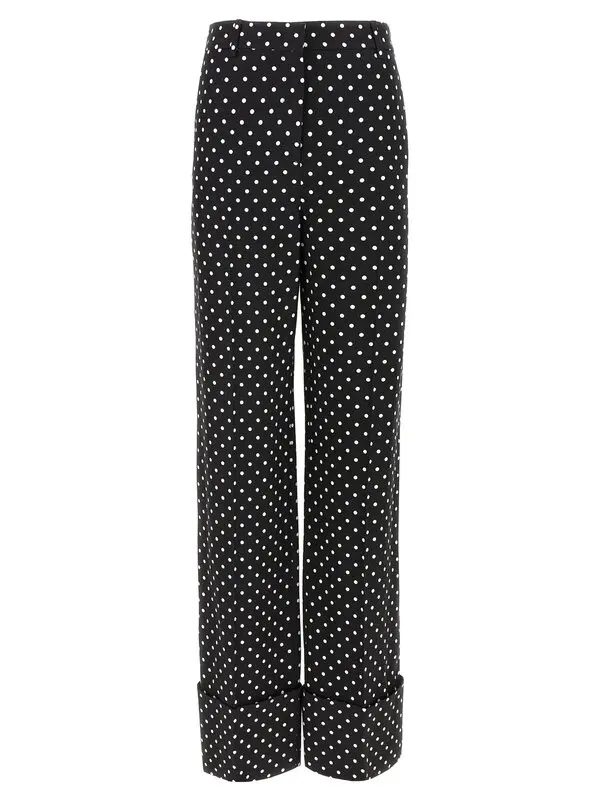 Valentino Garavani Supergran Polka Dot Wide Leg Pants