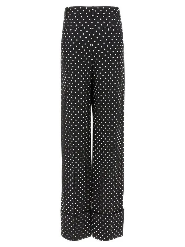 Valentino Garavani Supergran Polka Dot Wide Leg Pants