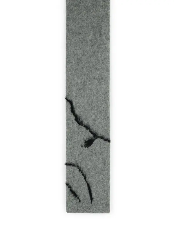 Dries Van Noten Mouton' Grey Alpaca Blend Scarf