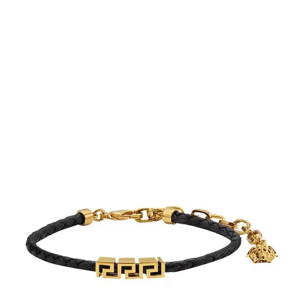 Versace Greca Leather Bracelet - Gold