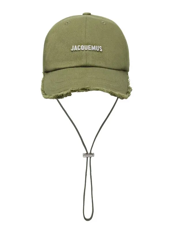 Jacquemus Le Casquette Artichaut Cotton Baseball Cap With Drawstring - Green