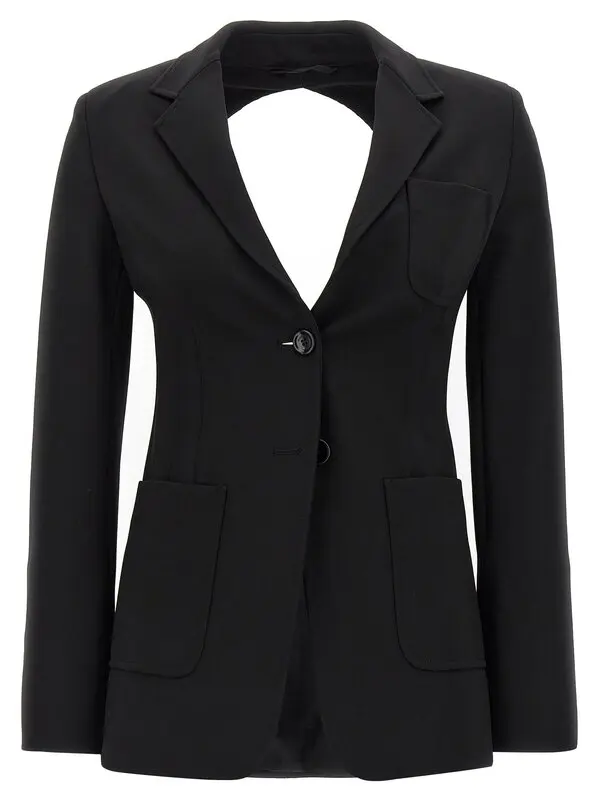 Max Mara Anagni Single-breasted Blazer With Cutout Detail