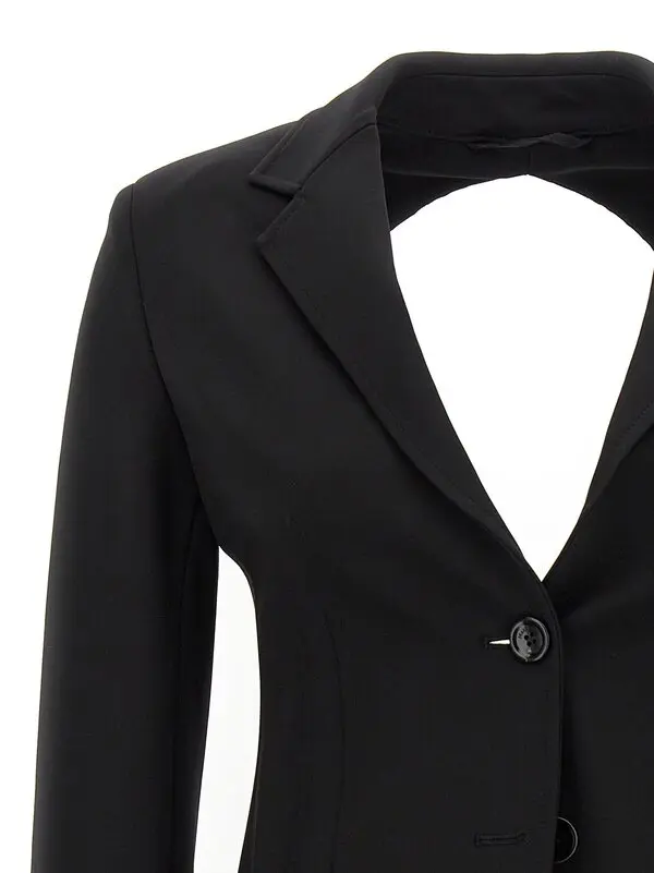 Max Mara Anagni Single-breasted Blazer With Cutout Detail