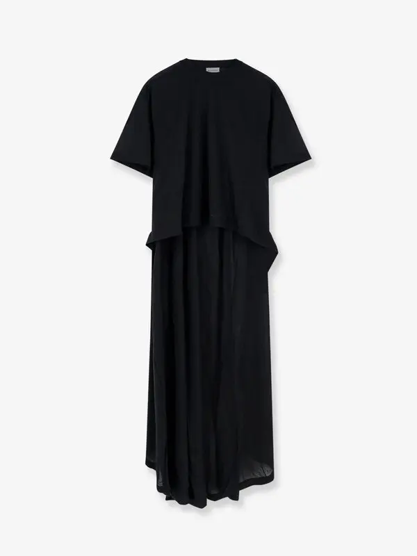 Balenciaga Crewneck Long Jersey T-shirt Dress