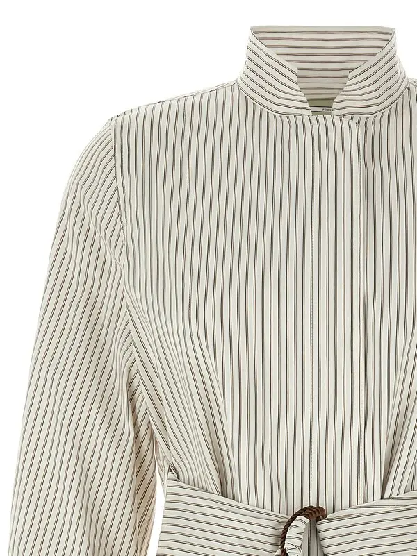 Fendi Striped Cotton Silk Blouson
