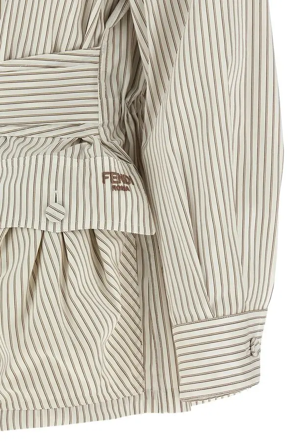 Fendi Striped Cotton Silk Blouson