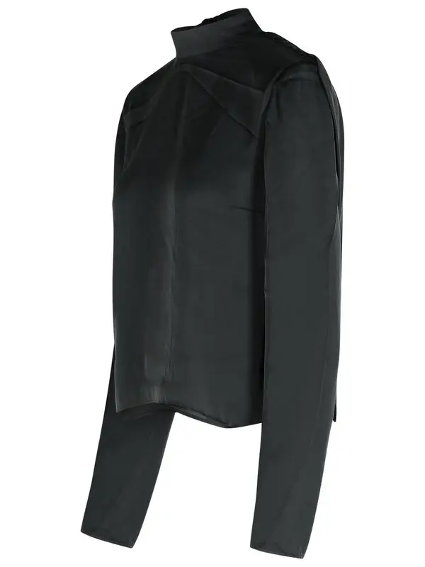ROTATE BY BIRGER CHRISTENSEN Draped Top In Polyester - Black