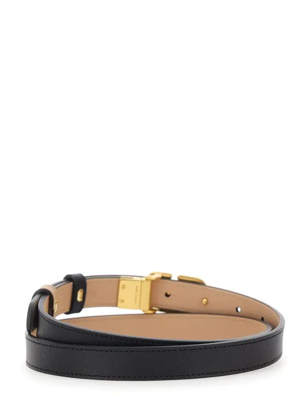 Valentino Garavani Reversible Belt With Vlogo Buckle - Black