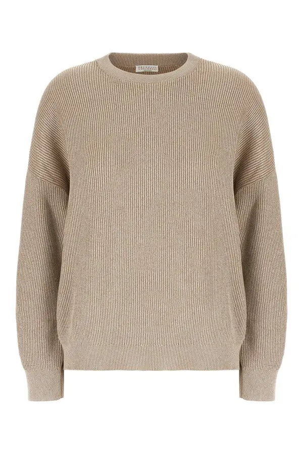 Brunello Cucinelli Ribbed Crew Neck Pullover - Multicolor