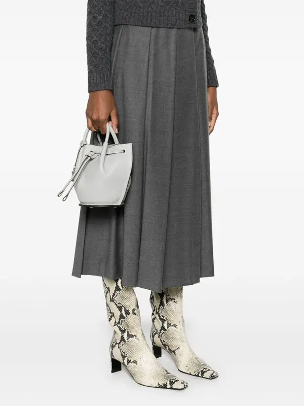 TOD'S Logo-charm Leather Mini Bucket Bag - Gray