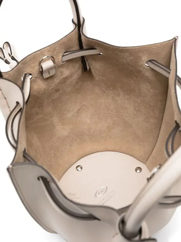 TOD'S Logo-charm Leather Mini Bucket Bag - Multicolor