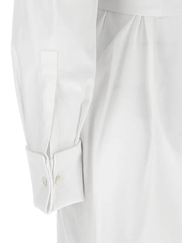 Max Mara Balzac' Long Sleeve Shirt Dress - White