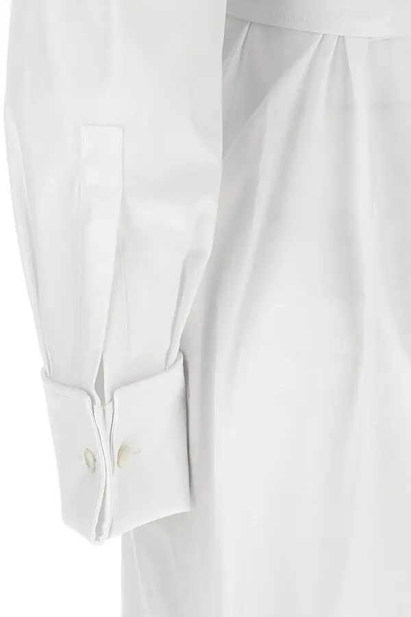 Max Mara Balzac' Long Sleeve Shirt Dress - White