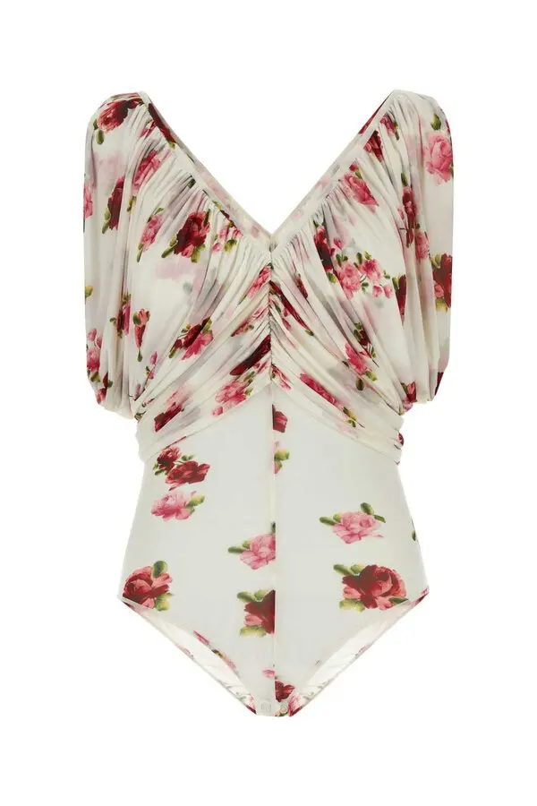 Magda Butrym Printed Jersey Bodysuit - Multicolor