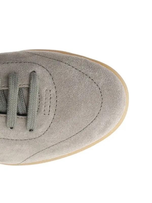 Zegna Suede Lace-up Sneakers - Cream