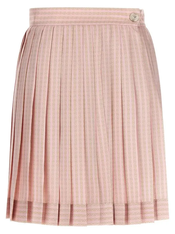 Versace Treasure" Foulard Print Silk Twill Mini Skirt