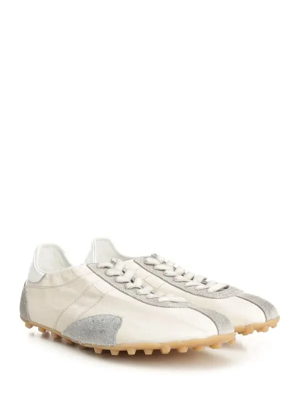 MAISON MARGIELA Cracked Leather And Suede Sprinters Sneakers - Multicolor