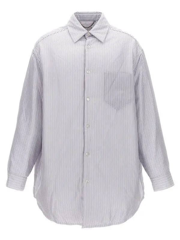 MAISON MARGIELA Striped Shirt Jacket - Blue