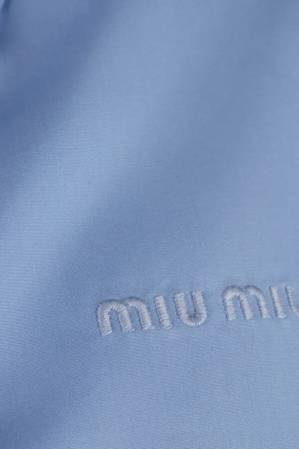 Miu Miu Sleeveless Button-up Shirt With Tie Detail