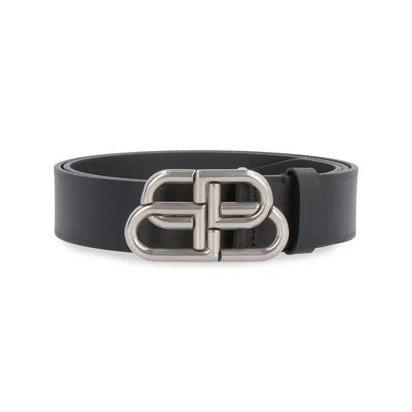 Balenciaga Logo Buckle Belt - Black