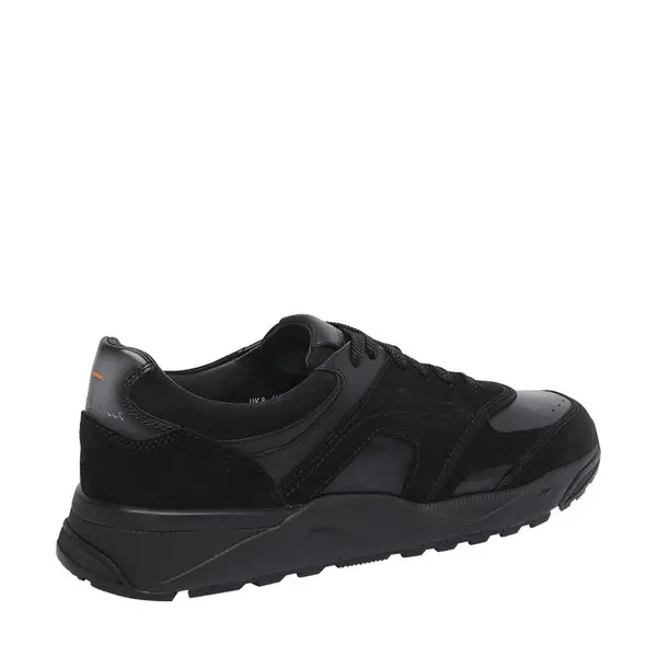 Santoni Innova Leather And Suede Sneakers