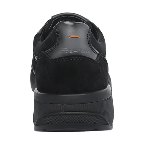 Santoni Innova Leather And Suede Sneakers