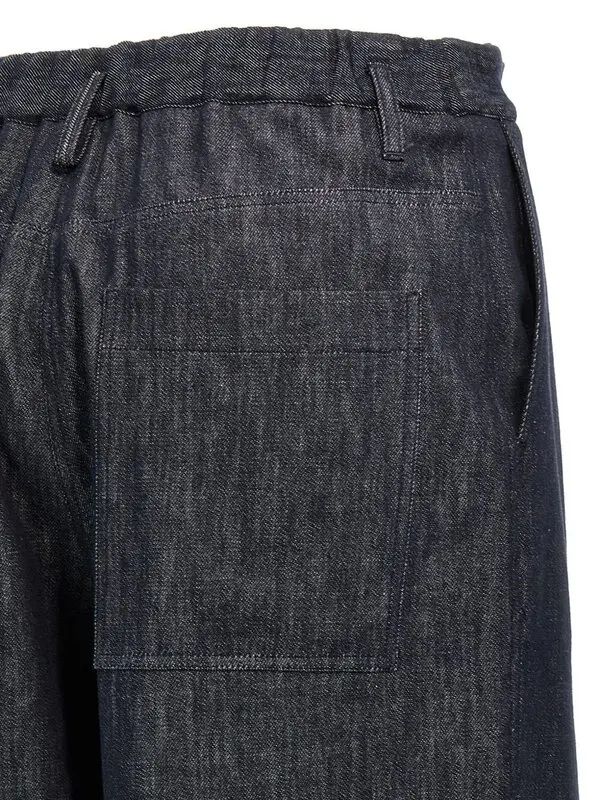 Brunello Cucinelli Cropped Wide Leg Pants - Blue